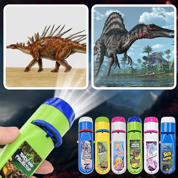 Projection Flashlight, Children Projector Light, Cute Cartoon Dinosaur ...