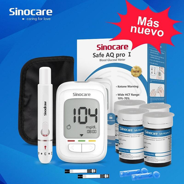 Sinocare® AQ PRO I Blood Glucose Monitor Kit with Blood Glucose Test ...
