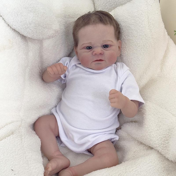 19inch 48cm Already Painted Finished Doll Elijah Awake Baby Size 3D 19inch 48cm Already Painted Finished Doll Elijah Awake Baby Size 3D