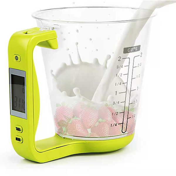 Electronic Measuring Cup Plastic Tool Graduated Digital Jug With Scales ...
