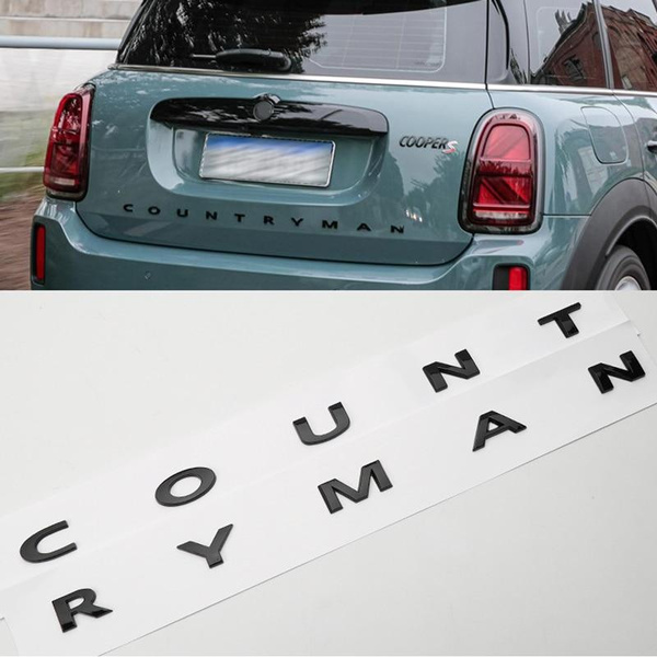 3D ABS Black Clubman Logo Countryman Emblem Letters Sticker Car Trunk ...