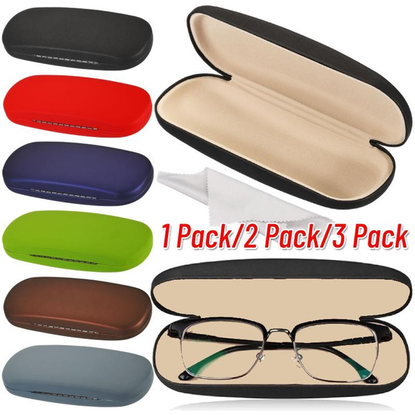 1 Pack/2 Pack/3 Pack Glasses Case Unisex PU Leather Hard Shell ...