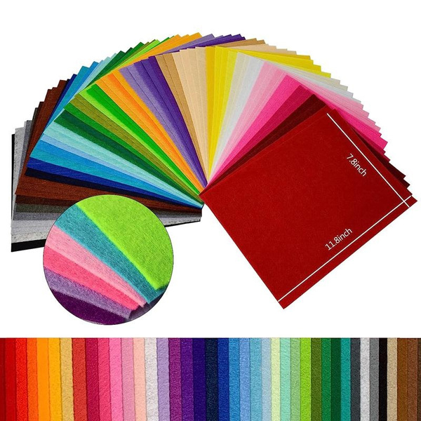 Vibrant Self-Adhesive Craft Felt Sheets - 40pcs, Ready for Your ...