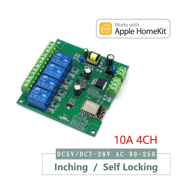 Homekit 4CH WiFi Relay Module Inching Switch Self-locking Entry Access ...