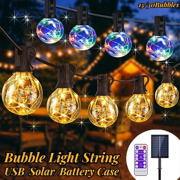 Battery Case /Solar /USB Patio 8 Model Bubble Ball Copper Line Light ...