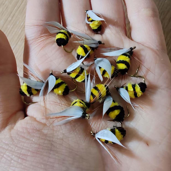 5/10/20Pcs Pro Artificial Ant/Bee Fly Insect Hook Bait Bumble Fly ...