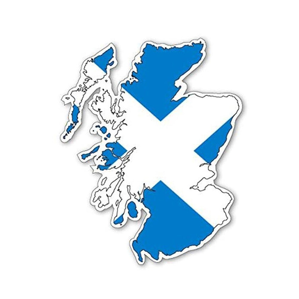 Scotland Map Silhouette Flag Vinyl Sticker Decal for Car Truck Window ...
