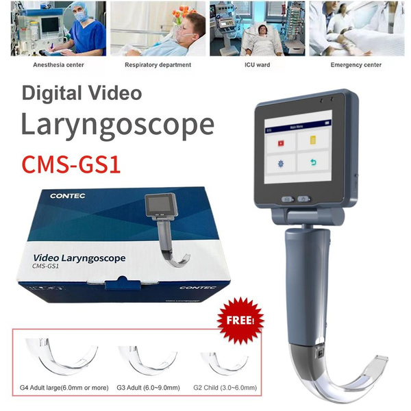 Medical Anesthesia Handheld Visual Video Laryngoscope Reusable Blade ...