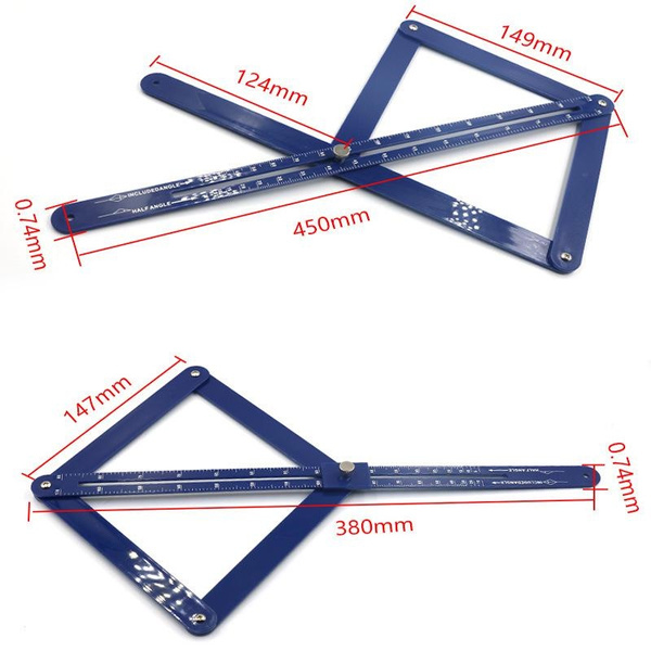 SHDY Oblique Angle Protractor Multi-Angle Measuring Tool for Goniometer ...