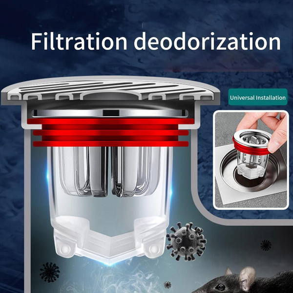 Floor Drain Sewer Anti-Clogging Backflow Preventer Shower Waste Water ...