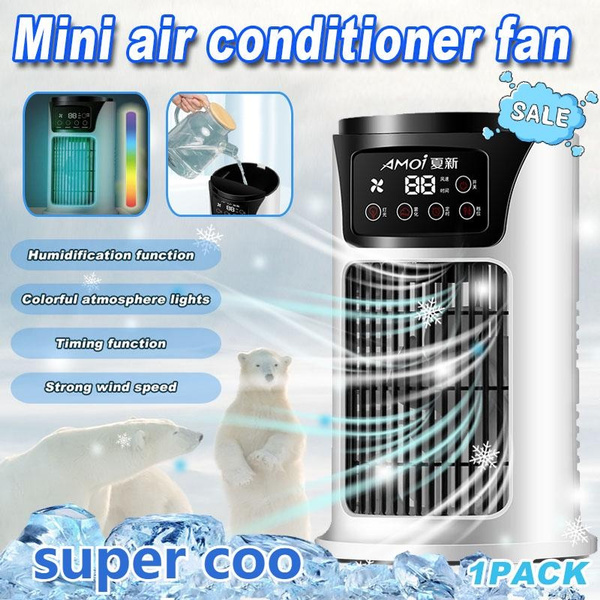 3 in 1 Portable Humidification Air Cooler 6-speed Mode Air Conditioner ...