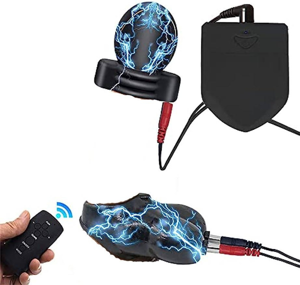 Electric Shock Testicle Ring Electric Stimulation Set With Remote