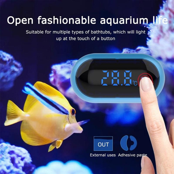 LED Digital Aquarium Thermometer Fish Tank Electronic Temperature Meter ...