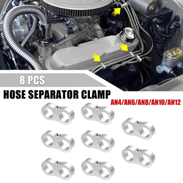 8pcs Car Hose Separator Clamp Fitting Adapter Fuel Hose Oil Line Brake ...