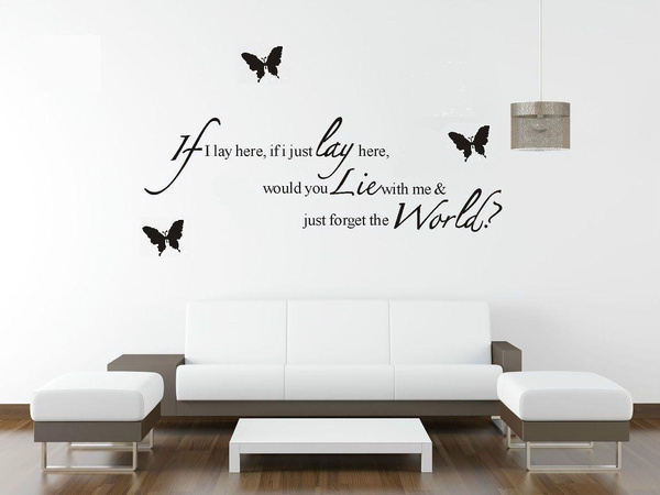 If I Lay Here Wall Quote home Stickers Vinyl Decal Removable Mural DIY ...