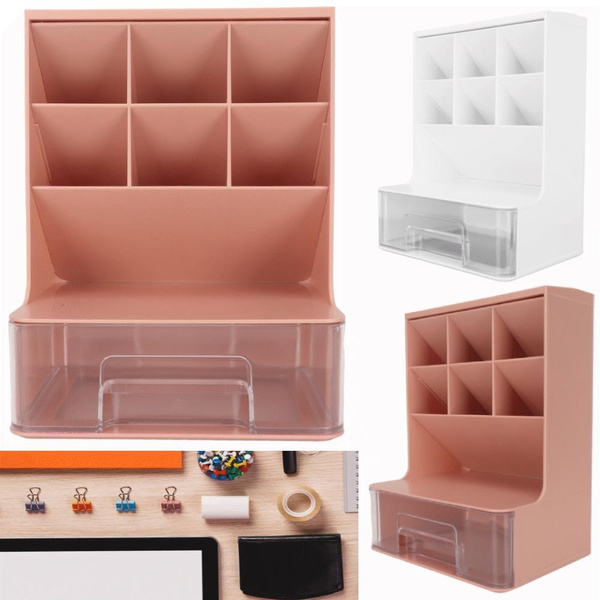 Desktop Pen and Marker Organizer, Slant Pen Organizer for Students with ...