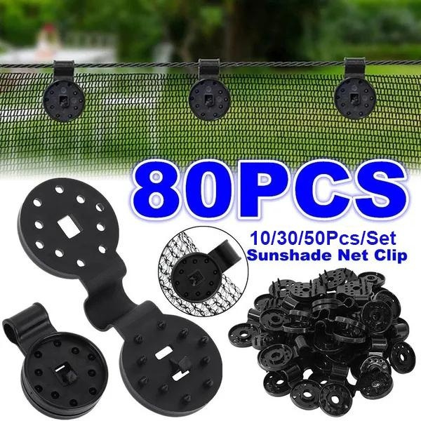 10/30/50/80Pcs/Set Sun Shading Net Clip Home Fence Installation Hook ...