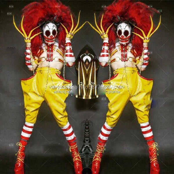 Sexy Clown Costume Halloween Amusement Park Nightclub Bar Theme Party Gogo Costumes Suit Wish