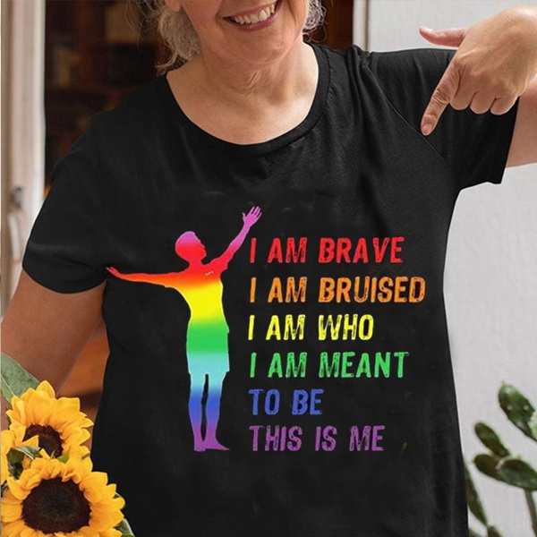 LGBTQ Gay Pride Proud Ally Shirt Rainbow Colorful Shirt - Gay Pride ...