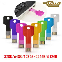 USB Key shape Pendrive Metal Memory Stick 32GB 64GB 128GB 256GB 512GB ...