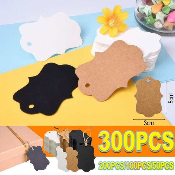 Hot Sales Blank Gift Tag Kraft Paper Hang Tags Label with Ropes Gift ...