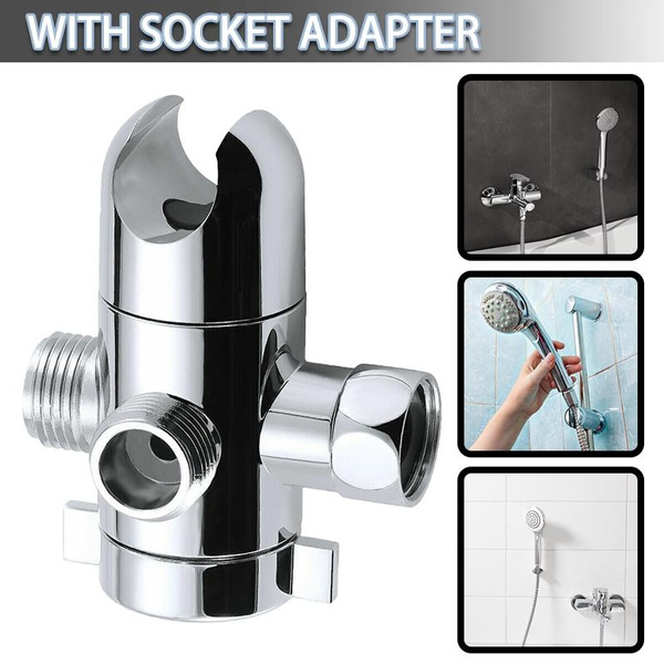 New 3 Way Shower Head Diverter Shower Head Arm Mounted Diverter Valve ...