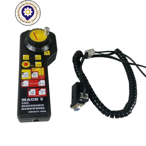 CNC MACH3 MPG3 Pendant Electronic Handwheel With Emergency Stop MODBUS ...