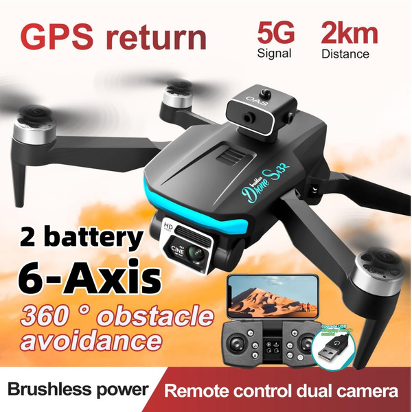 Drone 6-Axis Gyroscope Aerocraft GPS Positioning Brushless Motor HD ...
