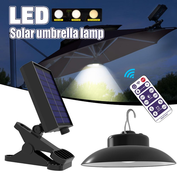 Solar Umbrella Lights Outdoor with Remote Control and Timing Waterproof ...