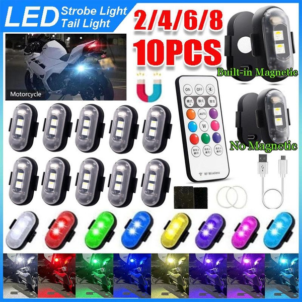 2/4/6/8/10PCS Set Newest Upgrade Remote Control 8 Color Wireless LED ...