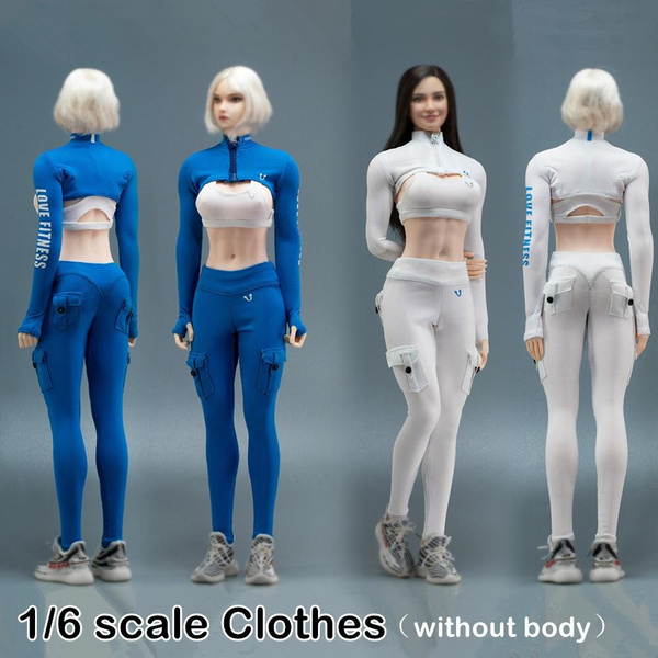 1 Set 1/6 Scale Female Sports Clothes Model Sportswear Suit Fit 12 ...