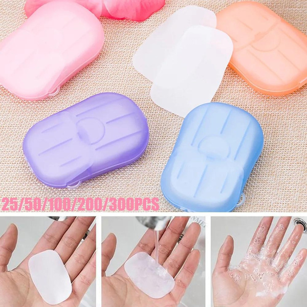 25/50/100/200/300Pcs Hand Washing Disposable Soap Paper Disposable for ...
