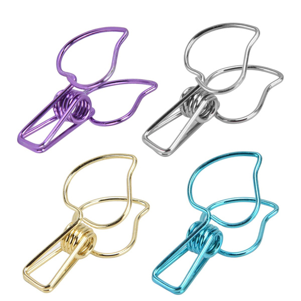 20Pcs Laundry Pegs Strong Hollow Spring Paper Clip for Clothes Drying ...