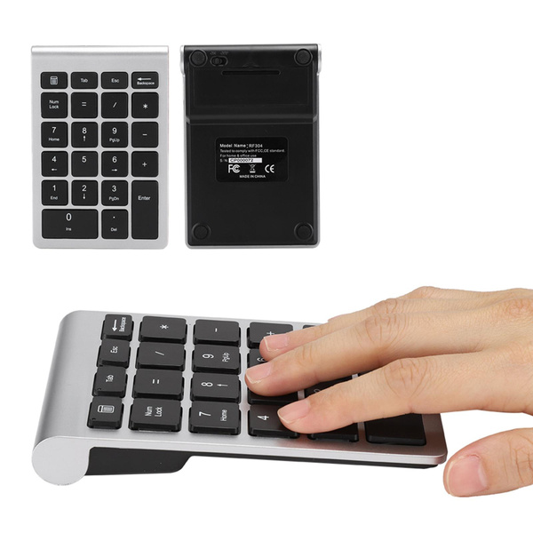 22 Keys Numeric Keypad, Comfortable Handfeel USB Plug and Play Wireless Keyboard Low Delay with ...