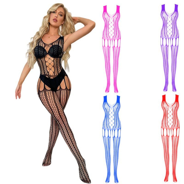 Sexy Crotchless Fishnet Body Stocking Open Crotch Teddies Bodysuit Lingerie Sexy Nightwear | Wish