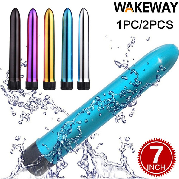 WAKEWAY 1PC/2Pcs 7 Inch Electroplated Bullet Vibrator AV Vibrator Vibrating Bullet Vibrator ...
