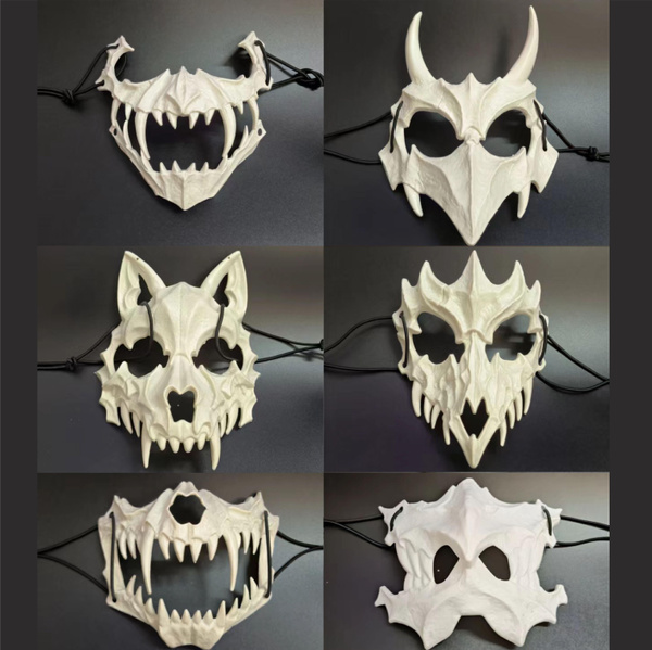 Dragon God Tiger Yasha Tengu Mask Airsoft Half Face Skull Masks ...