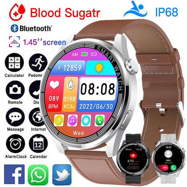 Smartwatch with Blood Glucose Measurement, Blood Glucose Fitness ...