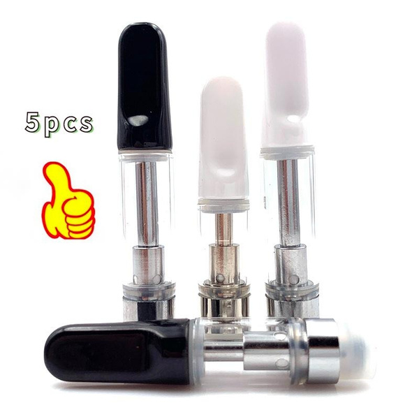 5pcs/lot Ceramic Cartridge Empty 510 Cartridge 0.5ml 1.0ml Glass Thick ...