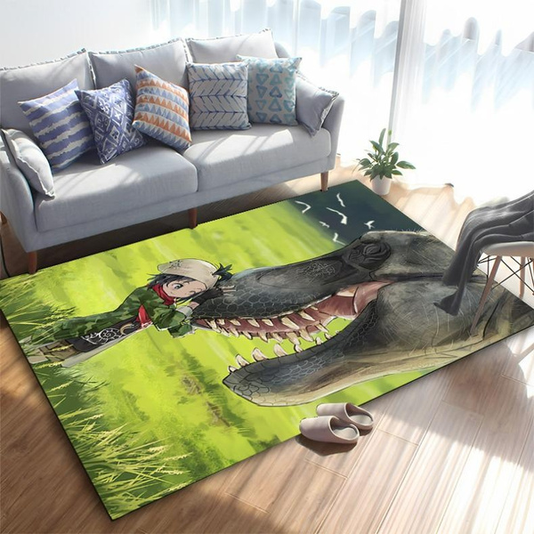 Prehistoric Adventure Dinosaur Art Rug for Kids Room Decor | Wish