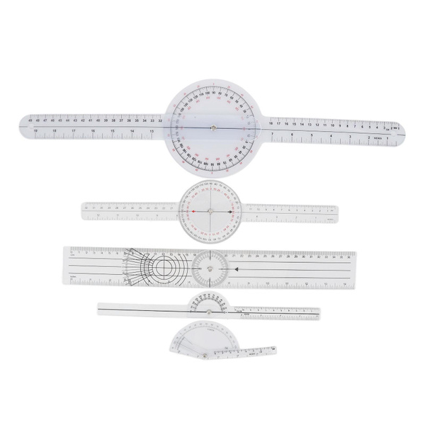 Goniometer Angle Ruler, 5 Pieces Orthopedic Orthopedic angle ruler PVC ...