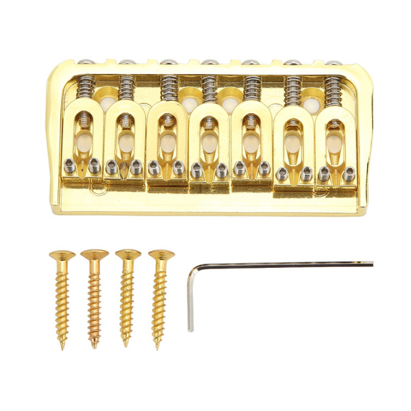 7 String Through Body Design Electric Guitar Fixed Short Bridge ...