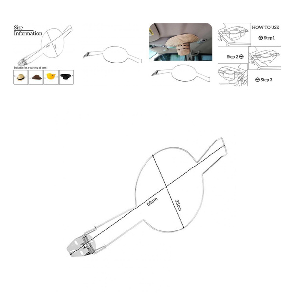 Car Hat Organizer Hat Rack with Shape-preserving Design Sturdy Car Hat ...