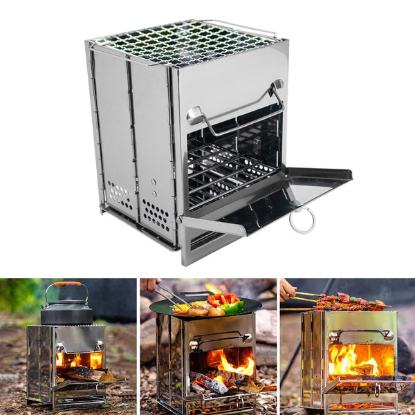 Camping Equipment Wind-proof Wood Burnings Stove Furnaces Portable ...