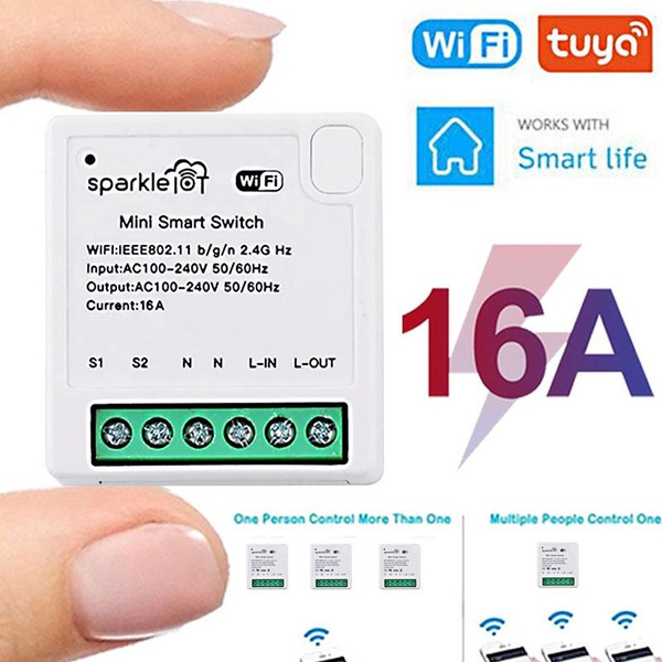 1PC/3PCS 16A Dual Control Switch Modifier Mini Smart Wifi DIY Switch ...