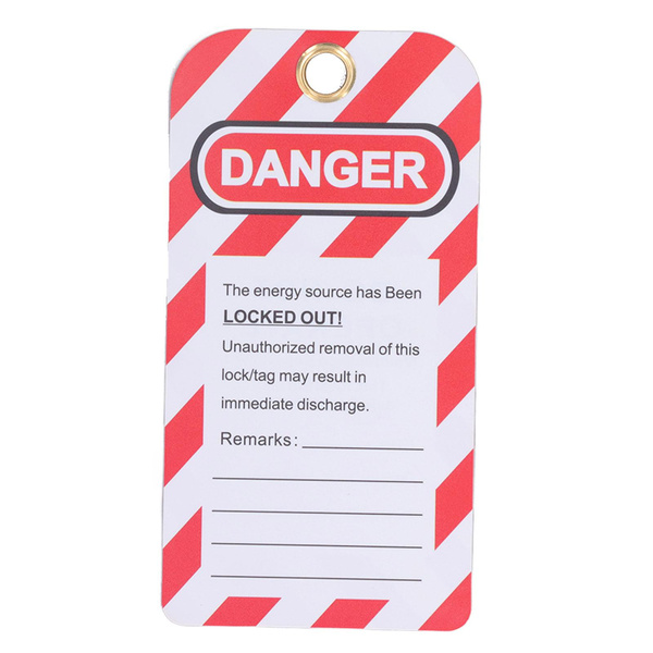 20PCS Lockout Tagout 75 x 145mm PVC Danger Tear Water Resistant ...