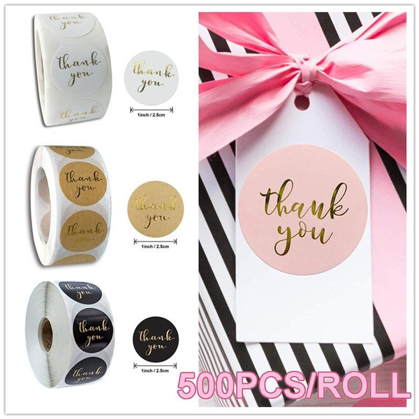 1/5/10 Rolls(500pcs/roll) Thank You Sticker Scrapbooking for Envelope ...