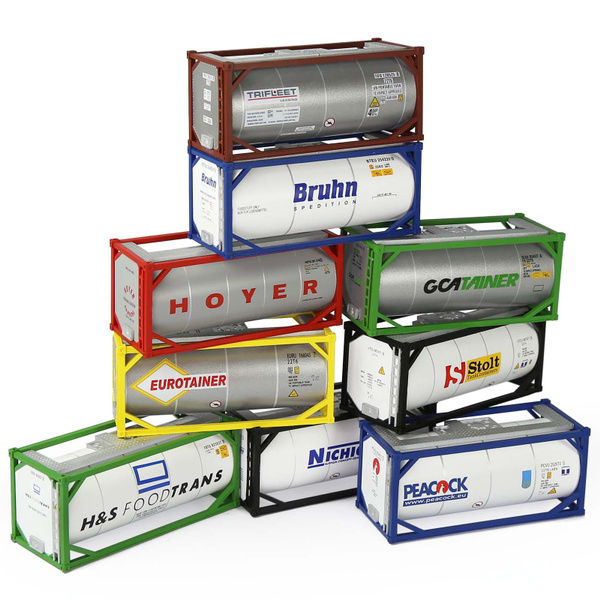 1pcs HO Scale 20ft Oil Tank Car 1:87 Shipping Container Freight Cars ...