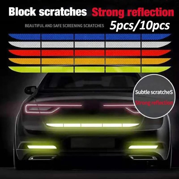 5pcs/10pcs Car Reflective Warning Rear Safety Cover Anti-Collision ...