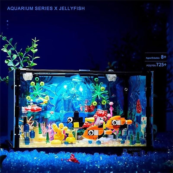 Fish Tank Building Set,Aquarium Including Marine Life Animals,Creative ...